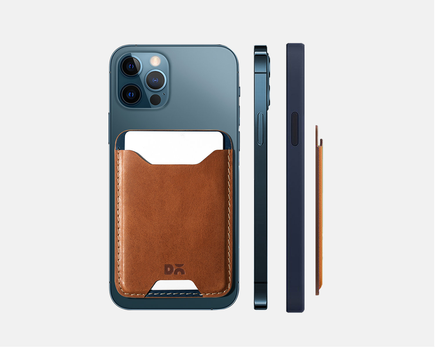 DailyObjects Deep Navy CardSafe Leather Phone Wallet