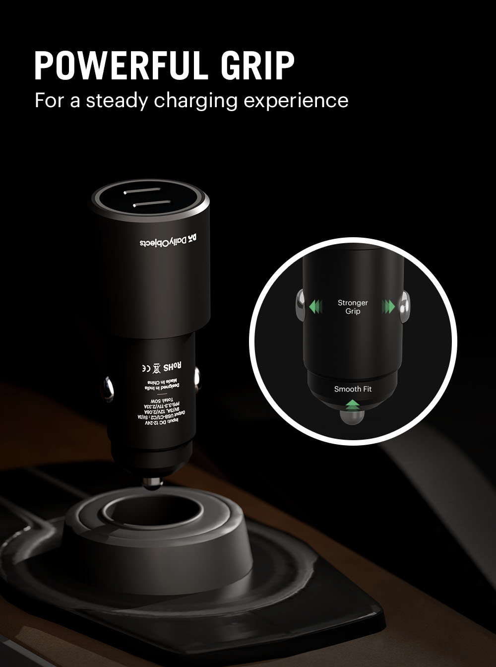 DailyObjects Axle Twin Port Type-C Car Charger Buy At DailyObjects